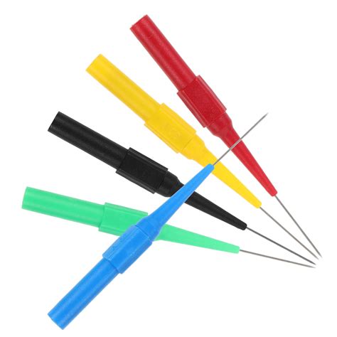 Homemaxs 5pcs Multimeter Probe Pin Back Test Probe Multimeter Detection Probe Lead Testing Probe