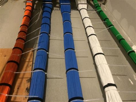 Bundling Cat 6 Ethernet Cables Together Into Data Runs Colorful