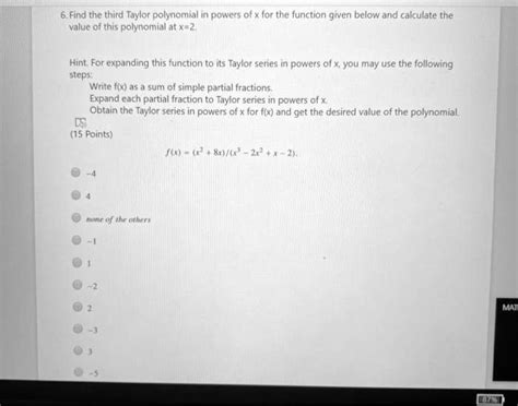 solved find the third taylor polynomial powers f for the funiction