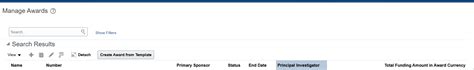 Manage Awards In Grant Management Oracle Forums