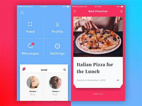 Mobile Menu Interactions And Ui Design By Adam Evans Inspiration