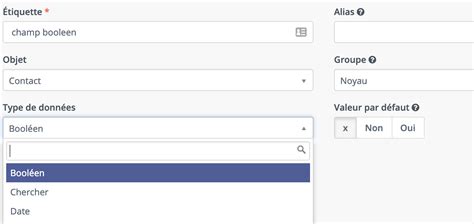 Comment importer un champ booléen Webmecanik
