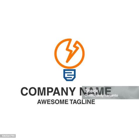 전구 램프 전기 로고입니다 혁신 아이디어 전기 기호입니다 로고 템플릿 사용에 대 한 준비 0명에 대한 스톡 벡터 아트 및 기타 이미지 Istock