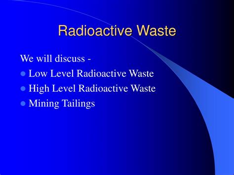 Ppt Radioactivity And Waste Powerpoint Presentation Free Download Id