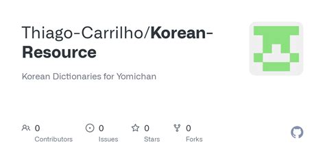 GitHub Thiago Carrilho Korean Resource Korean Dictionaries For Yomichan