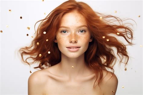 Premium Photo Young Pretty Redhead Girl Over Isolated White Background