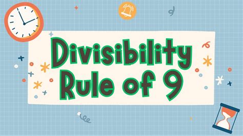 divisibility rule of 9 check the test of divisibility of 9