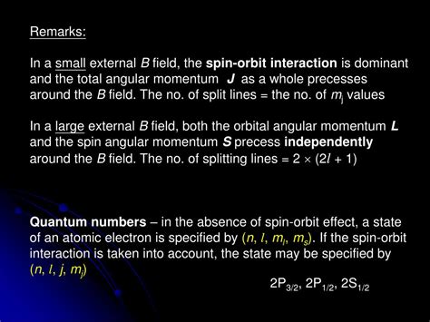 Ppt The Spin Orbit Interaction Powerpoint Presentation Free Download Id 4446910