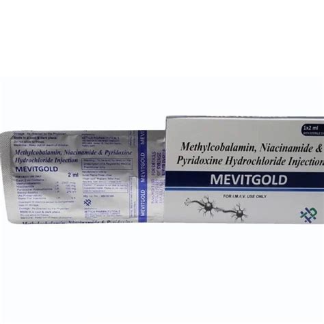Mevit Gold 2ml Inj Methylcobalamin Niacinamide Pyridoxine Hydrochloride