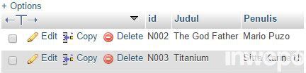 Tutorial CRUD Create Read Update Delete Di Framework Codeigniter