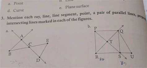 Mention Each Ray Line Line Segment Point A Studyx