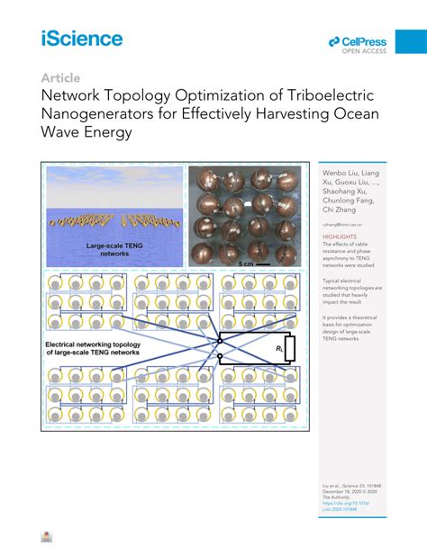 Pdf Network Topology Optimization Of Triboelectric Nanogenerators For