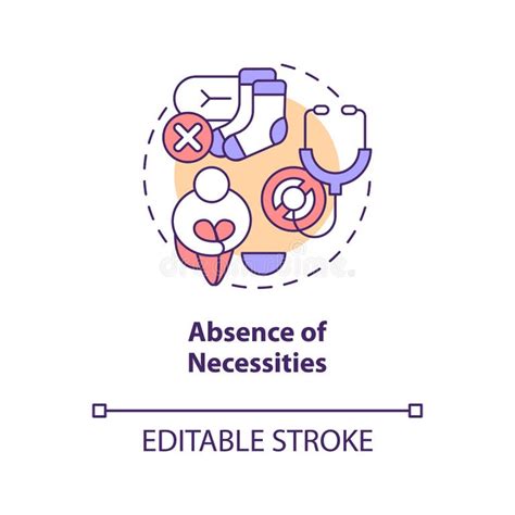 Lack Of Access To Necessities Concept Icon Stock Vector Illustration