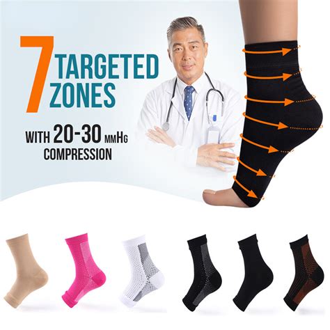 1pair Nano Socks Neuropathy Socks Compression Sleeve For Ankle Swelling
