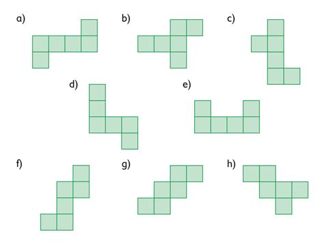 Math Grade 6 Surface Area And Volume Identifying Nets For Cubes