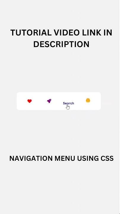 Navigation Menu Using Html And Css😍 Shorts Navigationbar Menubar