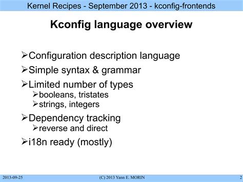 Kernel Recipes 2013 Kconfig Frontends A Packaging Of The Kconfig Parser And Frontends PDF