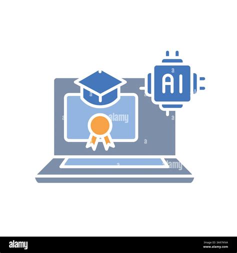 Ai In Education Line Icon Vector Isolated Element Editable Stroke