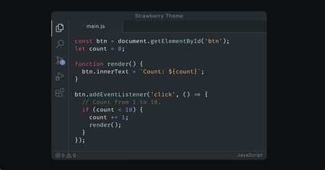 Strawberry Theme By Jonas Siltamäki Håkansson Vs Code Themes