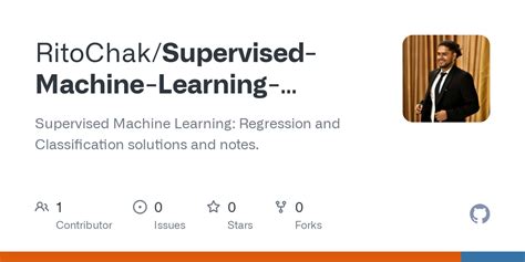 GitHub RitoChak Supervised Machine Learning Regression And