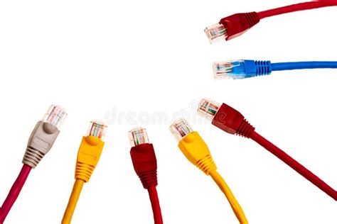Patchcords With RJ Jacks Stock Image Image Of Link