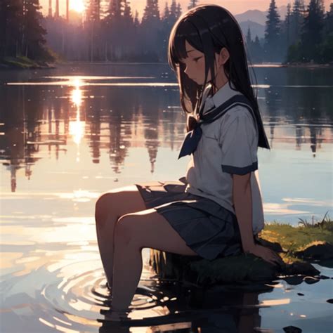 水辺の少女 かがちゃ さんのイラスト ニコニコ静画 イラスト