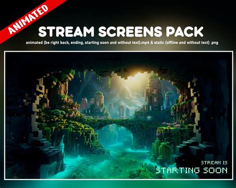 Minecraft Twitch Overlay Animated Pack Minecraft Landscape Cute