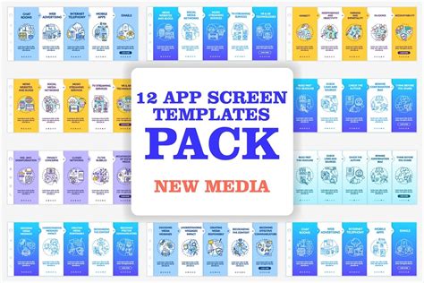 New Media Onboarding Vector Template Bundle Img Visuals