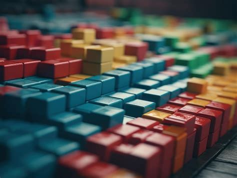 Premium Ai Image Futuristic Plastic Cubes Background Abstract Geometric Mosaic Grid Square