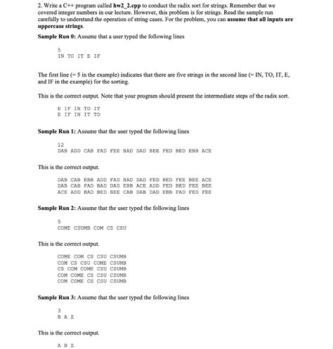 Solved 2 Write A C Program Called Hw22cpp To Conduct