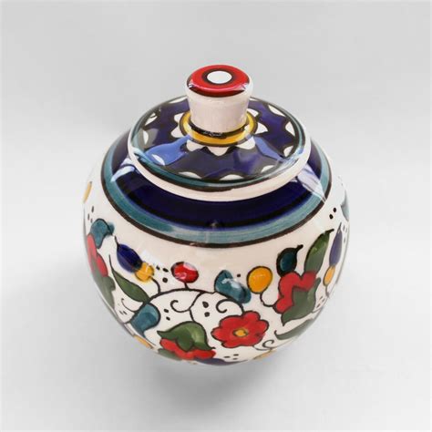 Sugar Bowl Hebron Ceramics Bayyāra