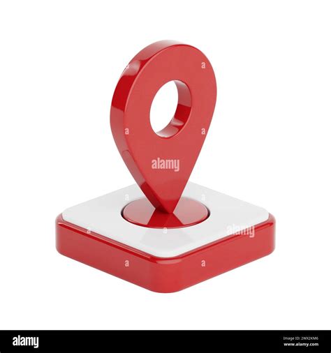 Red Map Pointer Pin Icon Isolated On A White Background 3d Rendering
