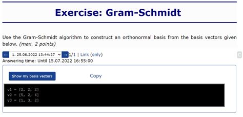 Solved Use The Gram Schmidt Algorithm To Construct An