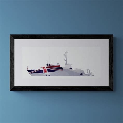 Huon Class Australian White Ensign Print Gillian Jones Designs