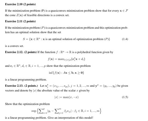 Solved Exercise 210 2 Points If The Minimization Probl