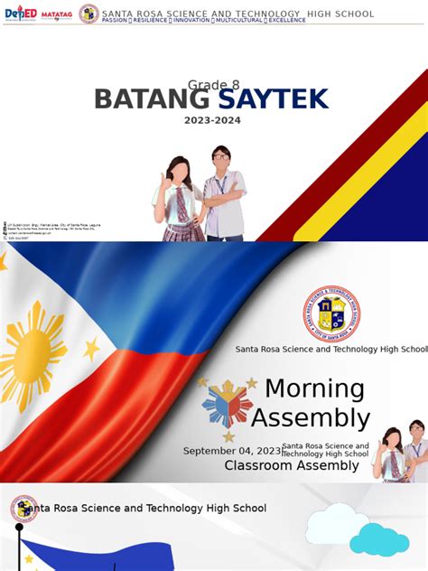 G8 Classroom Assembly 2023 2024 Pdf