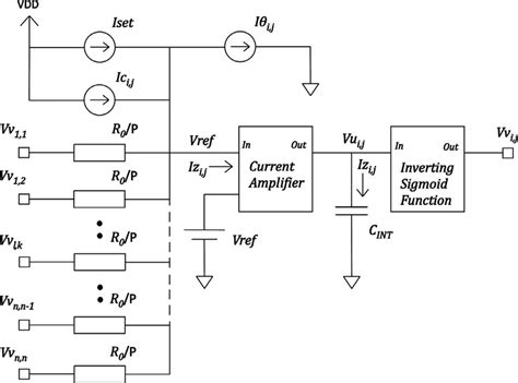 Electrical Configuration Of Neuron N Ij For Matrix Array This System