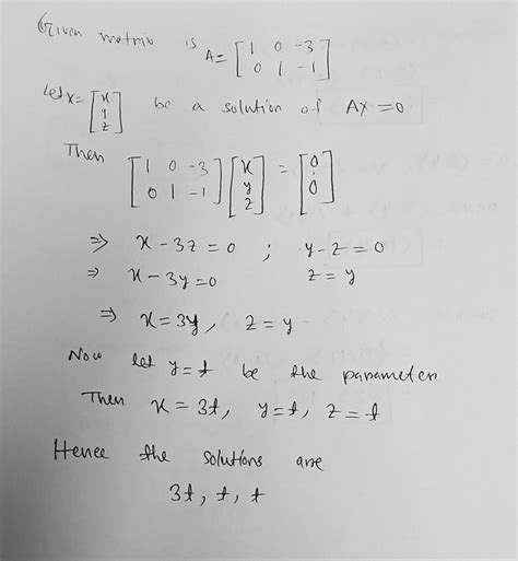 [solved] if a system of linear equations is represented by the matrix