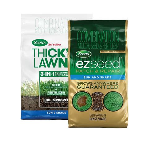Scotts Turf Builder Thickr Lawn And Ez Seed Patch And Repair For Sun