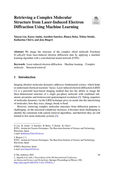 Pdf Retrieving A Complex Molecular Structure From Laser Induced