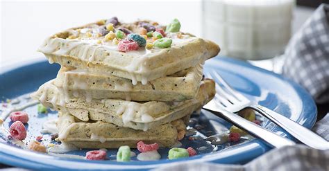 Fruit Loop Waffles with Milk Glaze Recipe (Must Try!)
