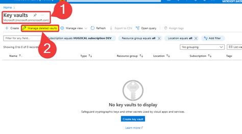 i can t access my database i deleted my azure key vault key and