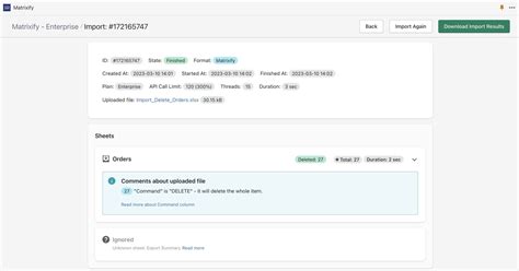 Bulk Delete Orders From Shopify Matrixify App