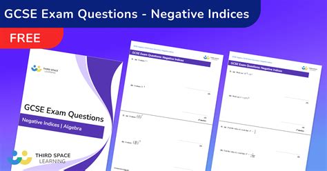 Negative Indices Exam Questions Gcse Maths Free