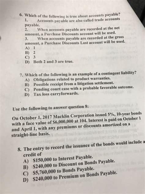 Solved Which Of The Following Is True About Accounts Chegg