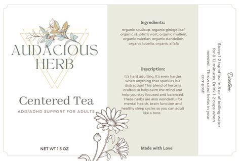 Centered Tea Audacious Herb