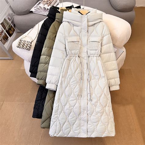 빅사이즈 루즈핏 롱패딩 점퍼 겨울 데일리 캐주얼 오피스룩 보온성좋은 허리밴딩 A라인 롱패딩