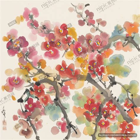 Ai创作图国画事事如意图 国画木棉花 国画红果小鸟 水墨画串红花 国画事事如意 喜上枝头国画 国画秋野果 手绘黄鹂红叶 梅花水粉画 喜上枝头