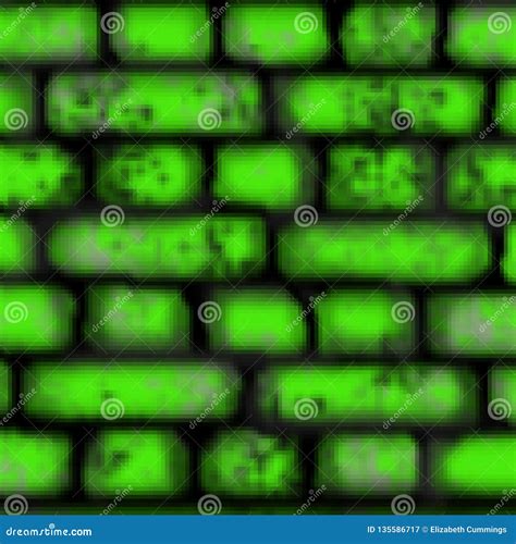 Pixel 8 Bit Drawn Colored Brick Tile Square Pattern Stock Illustration