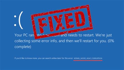 Fix Kernel Mode Heap Corruption Bsod On Windows 1110 2023 Youtube